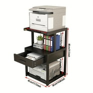 Natwind 3-Tier Large Printer Stand with Wheels Movable Storage Cart ...