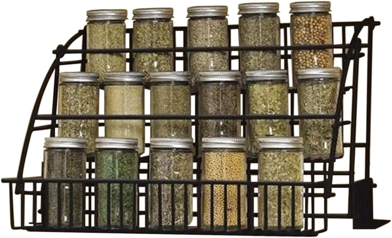 3-Tier Pull Down Cabinet Organizer Vertical Metal Cabinet-mounted Spice ...