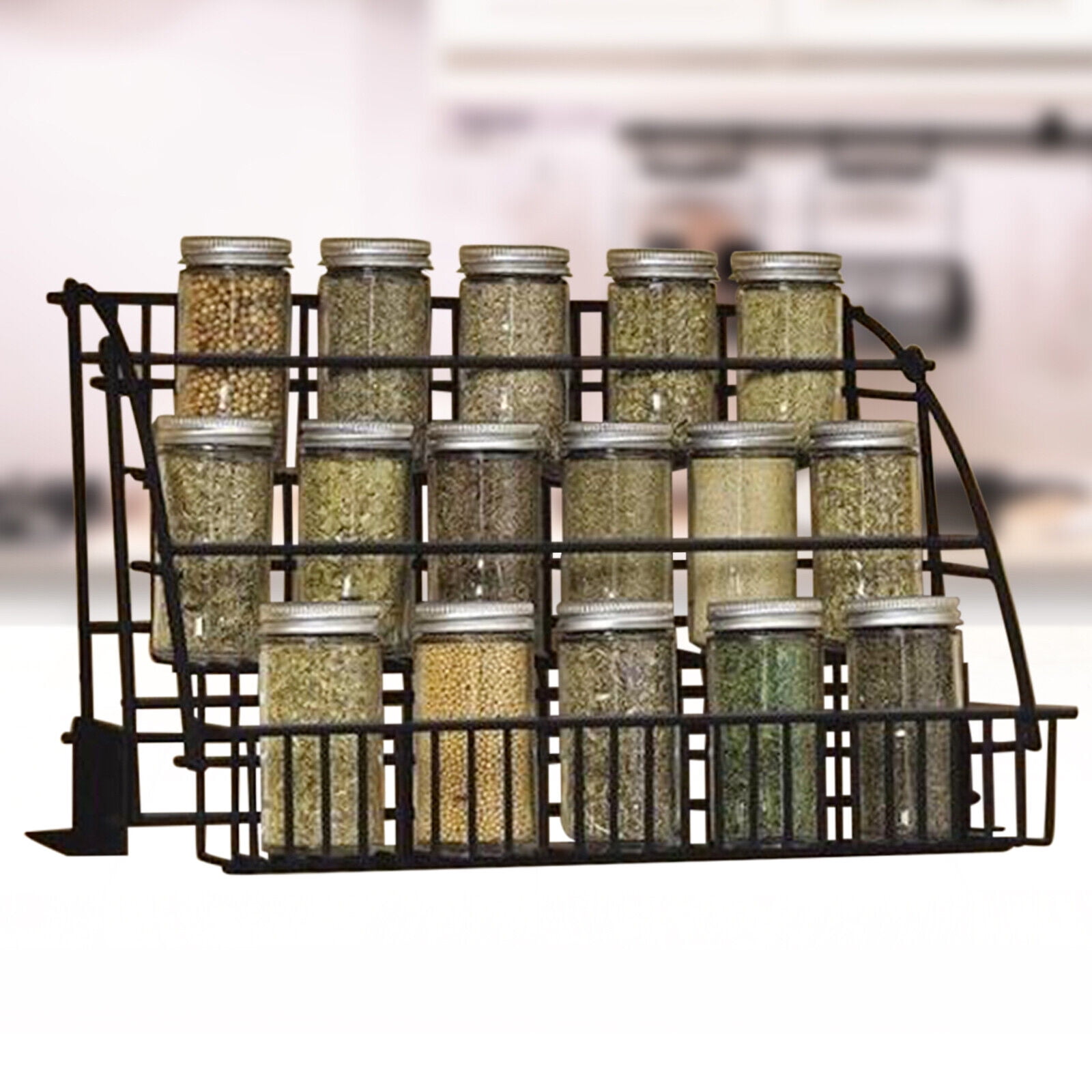 3 Tier Pull Down Spice Rack Organizer Cabinet Pantry Countertop for ...