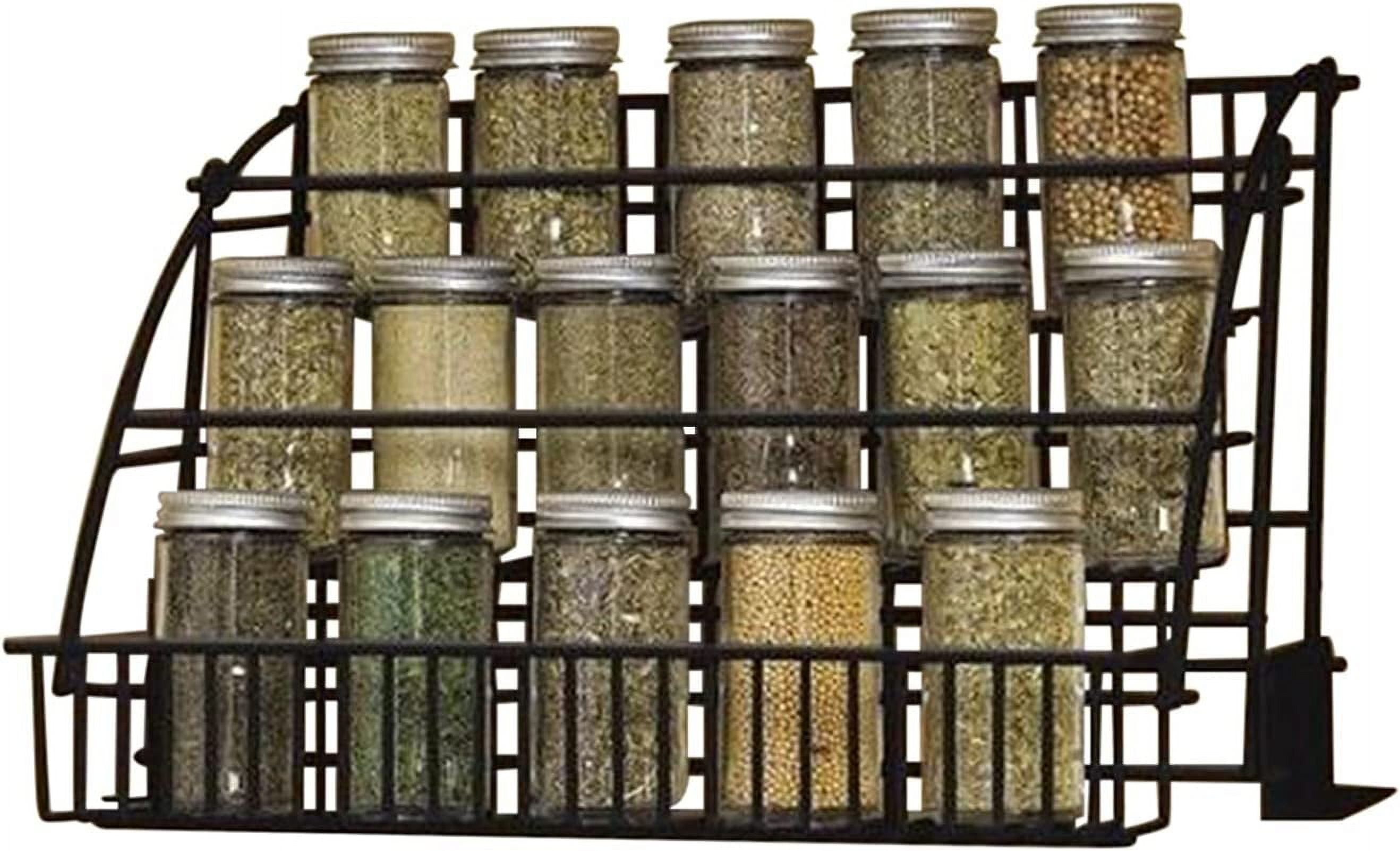 3-Tier Pull Down Spice Rack, Retractable Organizer for Spice Bottles ...