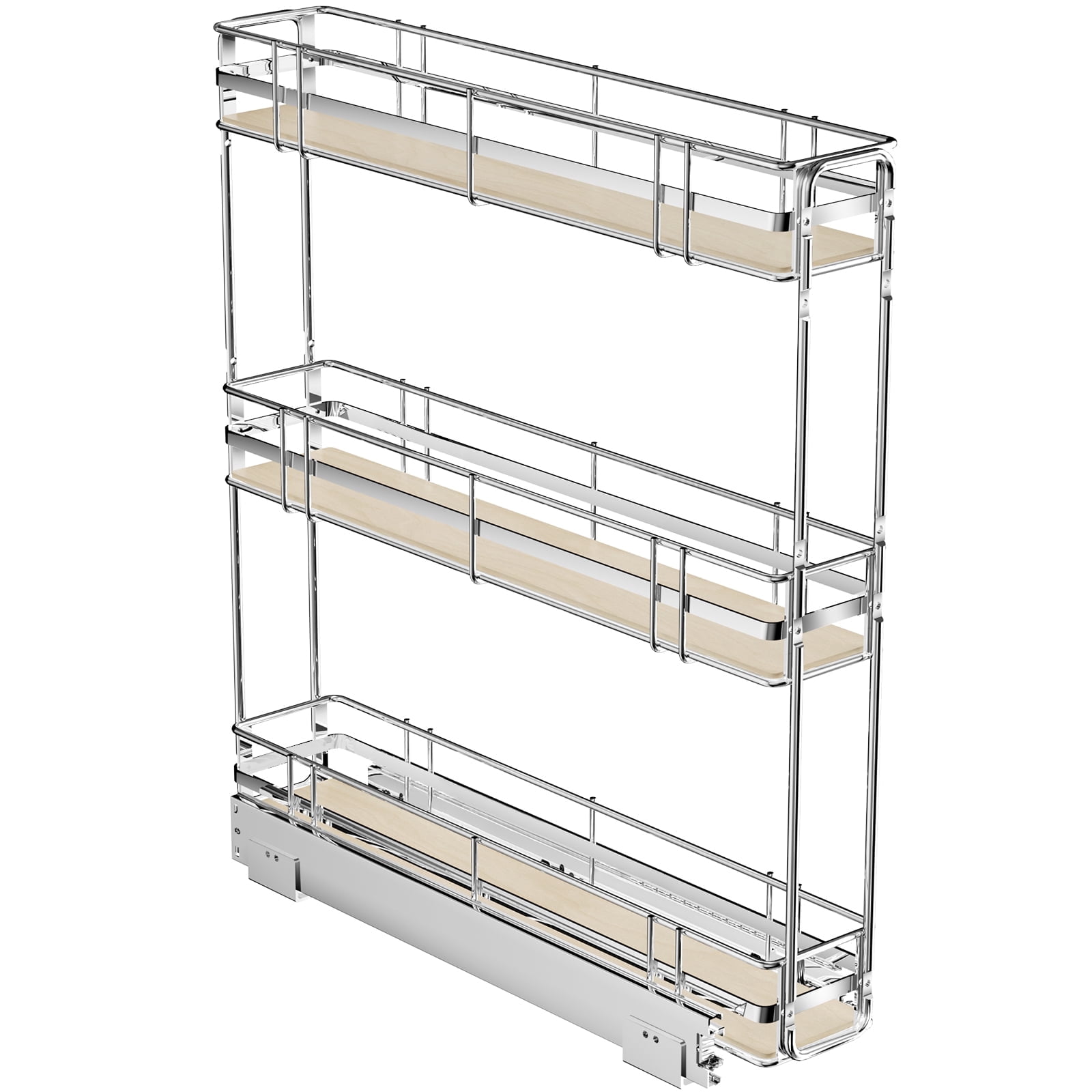 3-Tier Pull Out Cabinet Organizer Spice Rack for Narrow Cabinet 5in W x ...