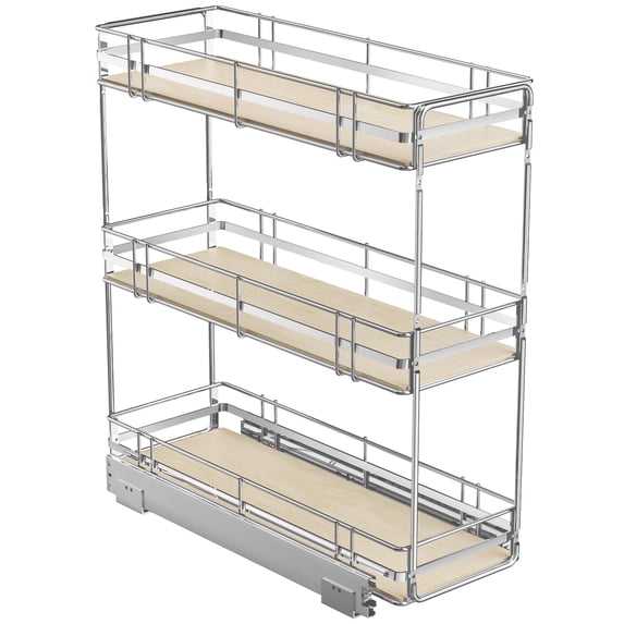 3-Tier Pull Out Cabinet Organizer Spice Rack for Narrow Cabinet 8in W x ...