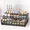 3-Tier Pull-Out Kitchen Organizer, Foldable Mesh Spice Rack, Multi-Use ...