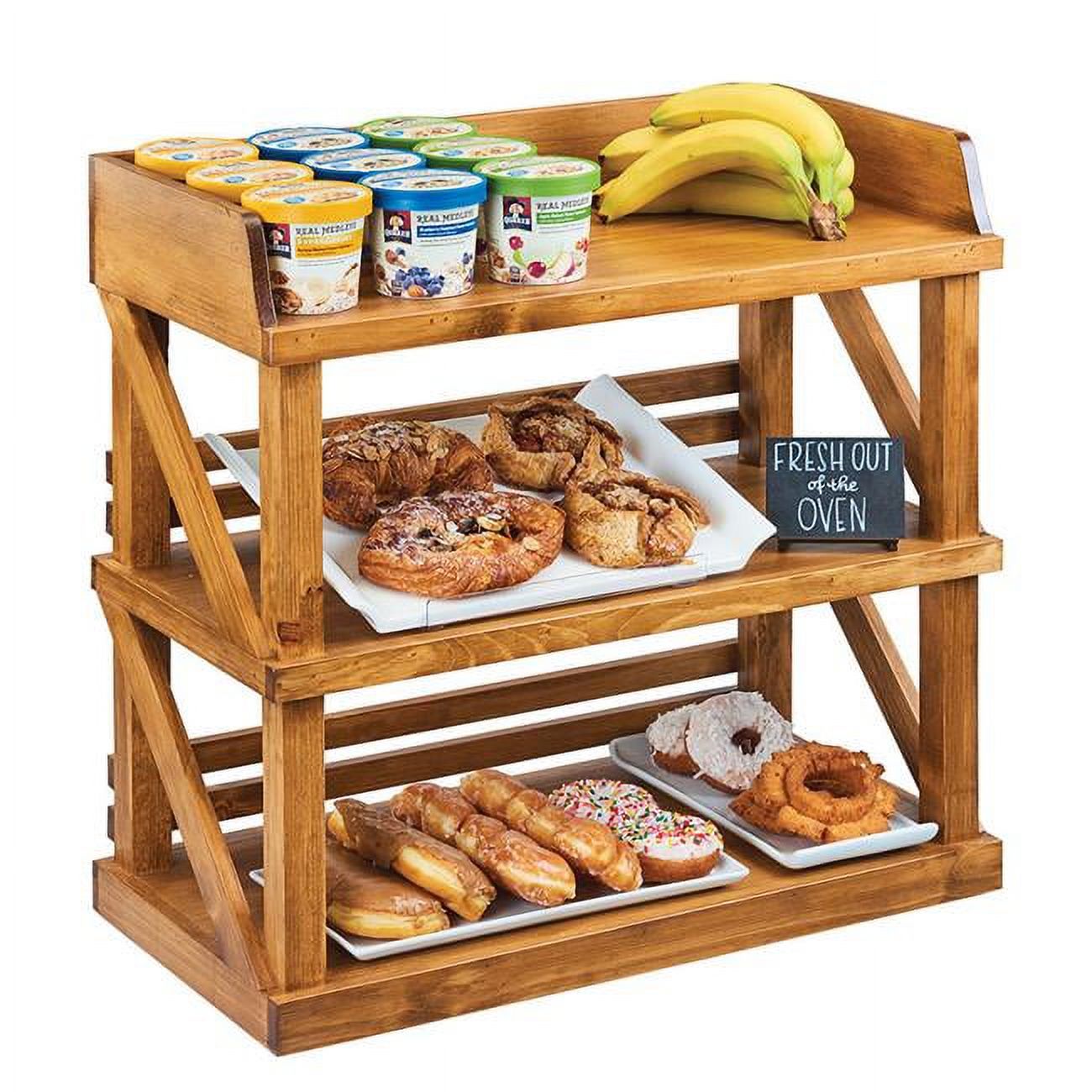 3 Tier Reclaimed Wood Shelf Riser - 24 x 12.25 x 24 in. - Walmart.com