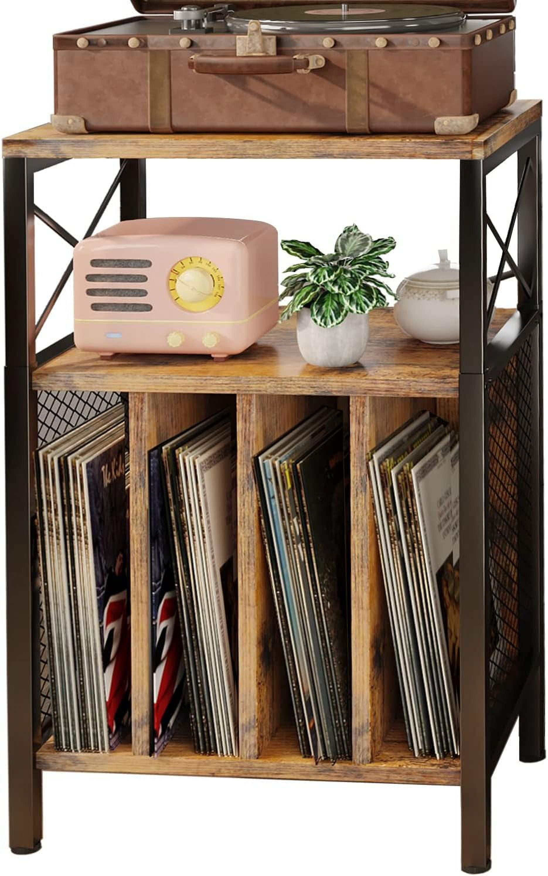 3-Tier Record Player Stand, Vinyl Record Storage Turntables for Vinyl ...