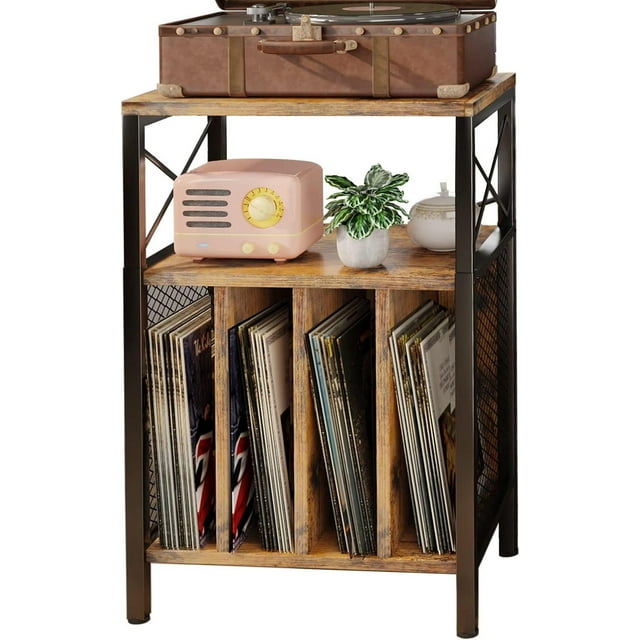 3-Tier Record Player Stand, Vinyl Record Storage Turntables for Vinyl Records, Record Player ...