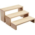 3-Tier Rectangle Wood Jewelry Display Risers for Rings Bangles ...