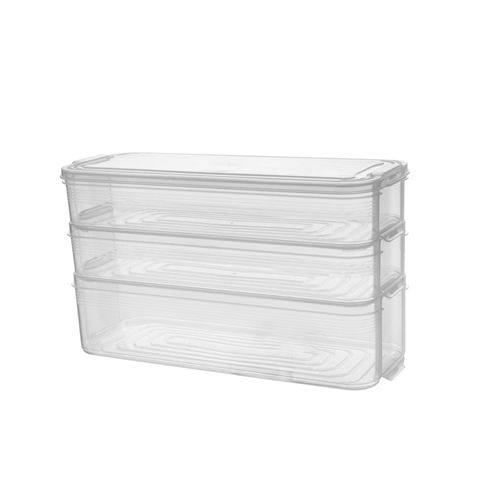 3 Tier Refrigerator Fresh-keeping Box Multi Level Kitchen Storage Bin ...