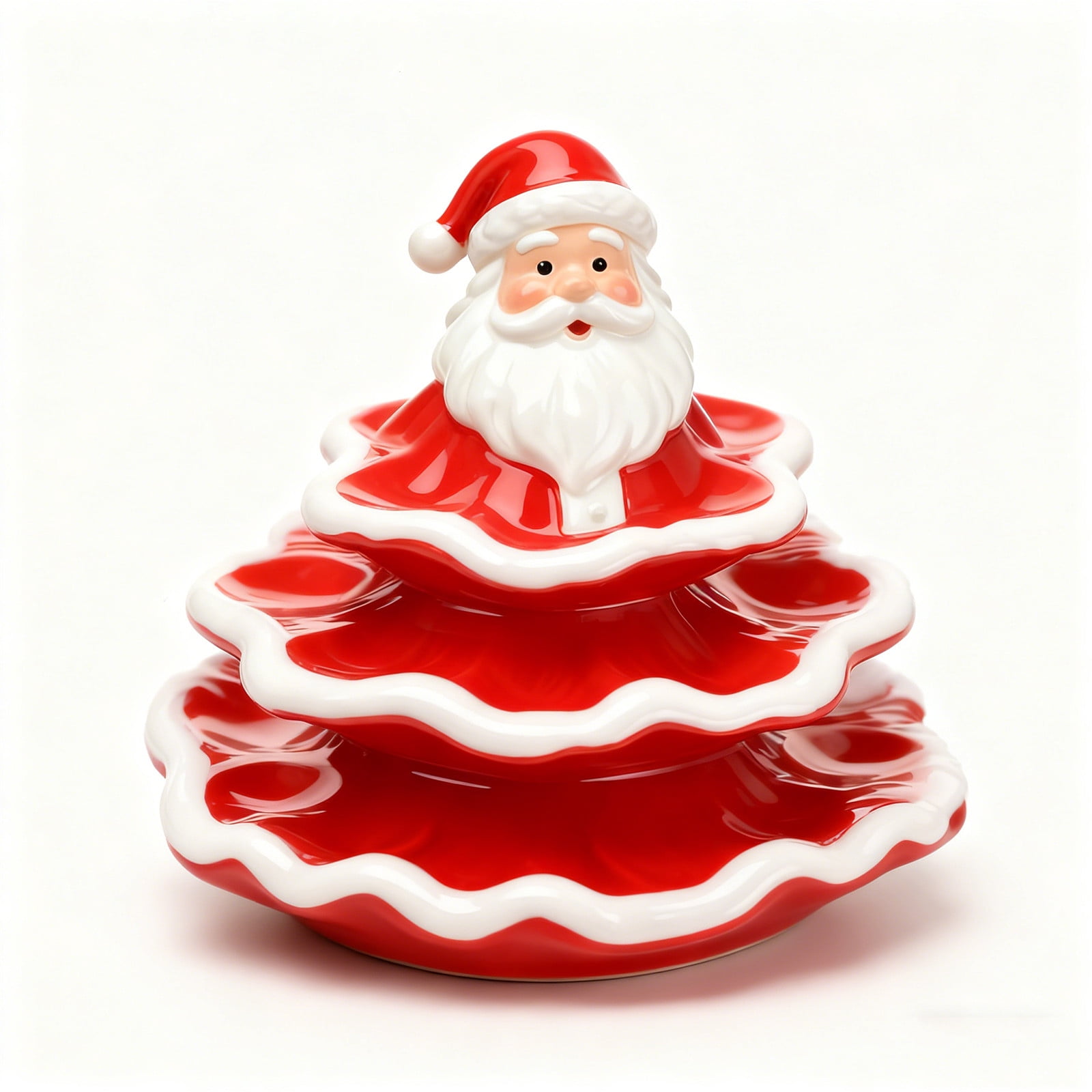 3 Tier Resin Deviled Egg Tray,24 Hole Christmas Deviled Egg Platter ...
