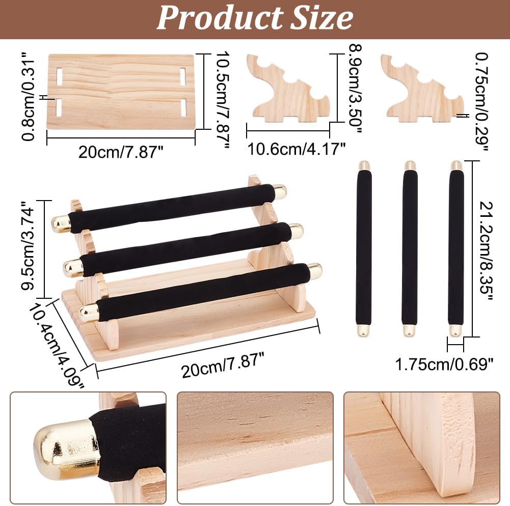 3-Tier Ring Display Stand Detachable Finger Ring Display Riser with ...