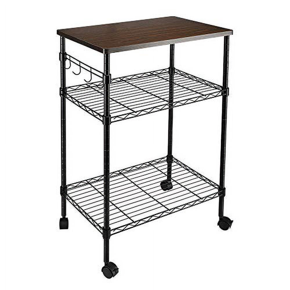 3 Tier Rolling Cart Office Storage Rolling Carts with Wheels Utility ...