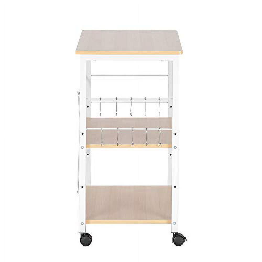 3 Tier Rolling Cart Office Storage Rolling Carts with Wheels Utility ...