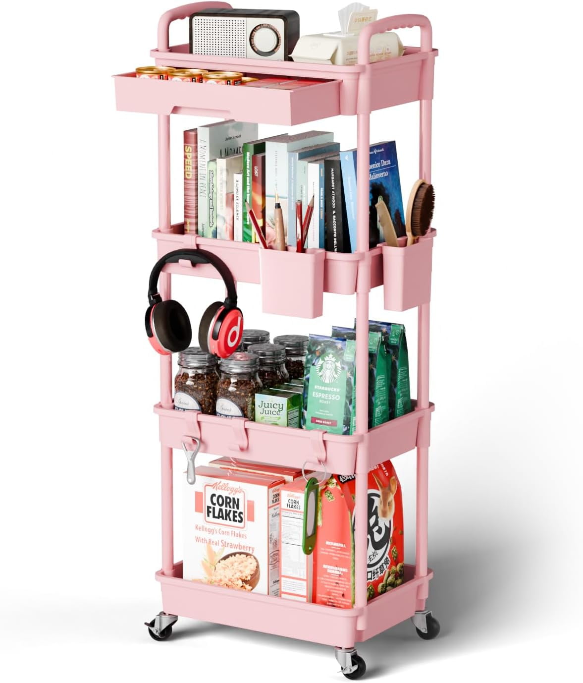 3 Tier Rolling Cart Organizer,Laundry Room Bathroom Organizers and ...