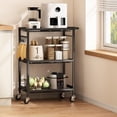 3-Tier Rolling Cart, Space-Saving Kitchen Cart with 150Lbs Capacity ...