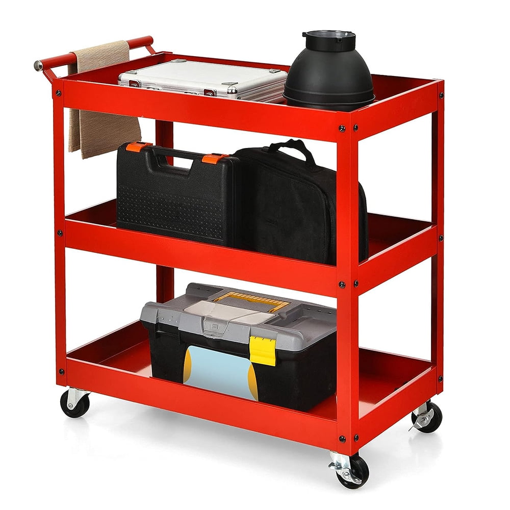 3 Tier Rolling Cart, Utility Cart, Tool Cart Organizer Service Cart on ...