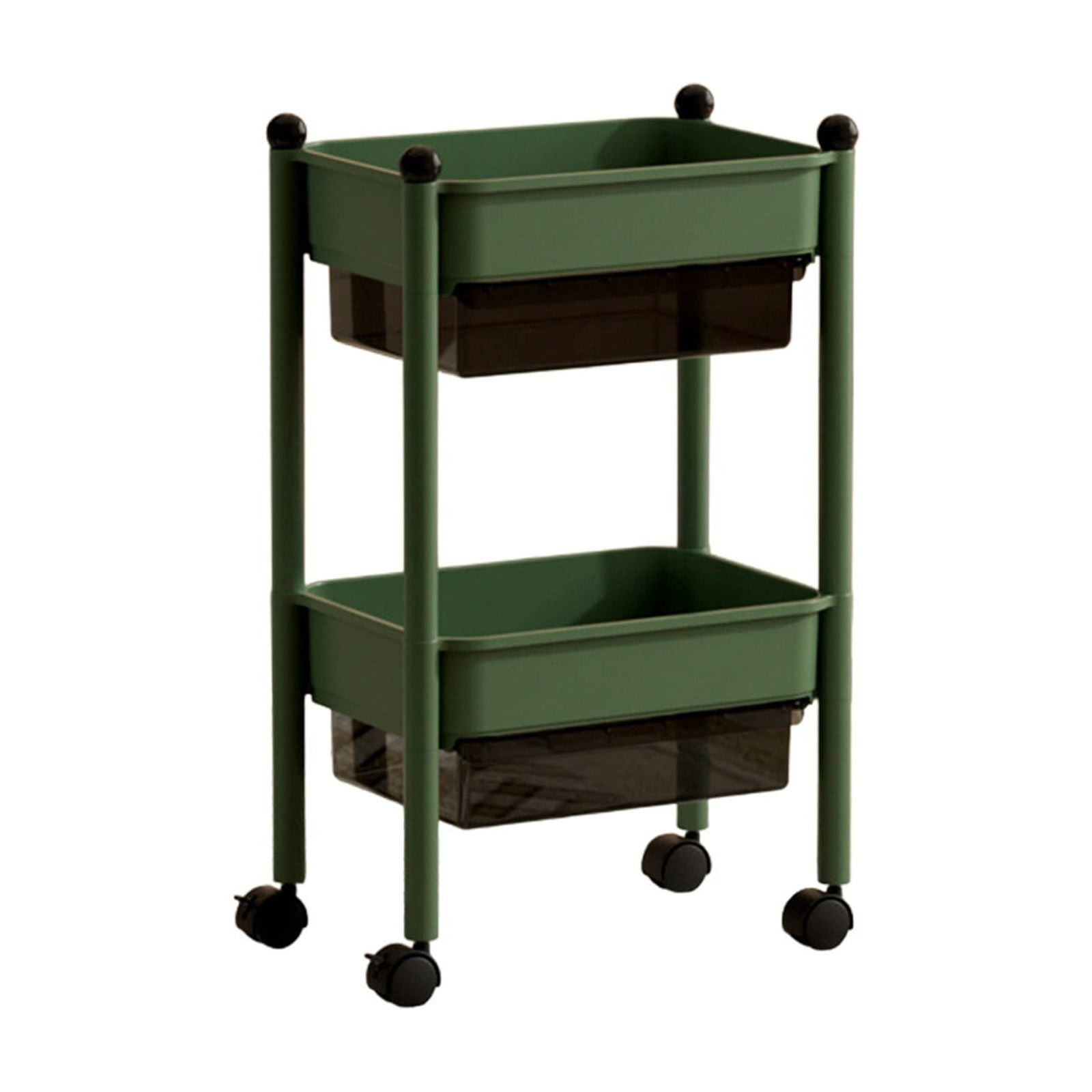 3 Tier Rolling Cart with Drawers Large Capacity Storage Rack for Home ...