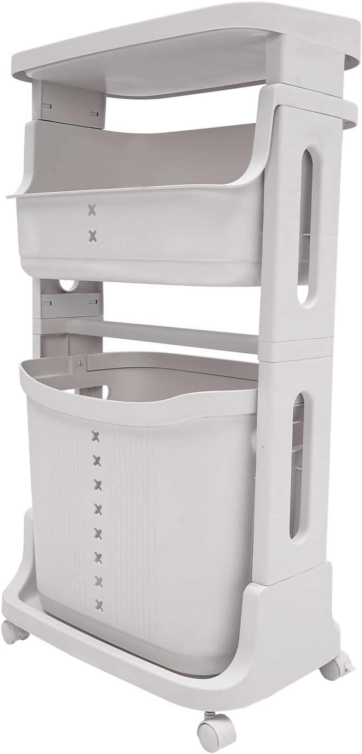 3-Tier Rolling Laundry Hamper, Laundry Hampers Laundry Baskets Dirty ...