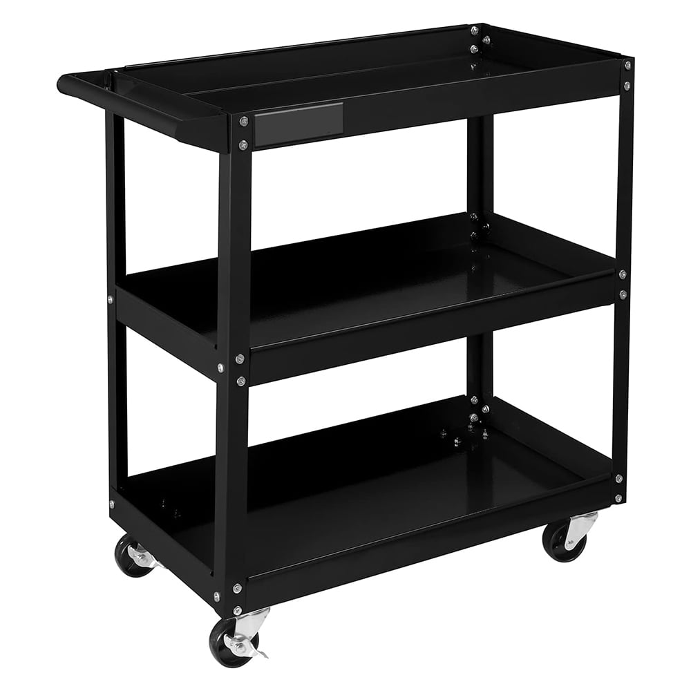 3 Tier Rolling Tool Cart with Heavy Duty Steel Frame, 330 Lbs Load ...