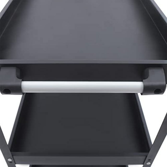 3 Tier Rolling Tool Cart, Heavy Duty Steel Utility Cart with Lockable Wheels and Storage Drawer ...