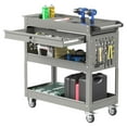 3 Tier Rolling Tool Cart, Heavy Duty Tool Cart on Wheels for Mechanics ...
