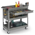 3-Tier Rolling Tool Cart, Metal Heavy Duty Utility Cart on Wheels with ...