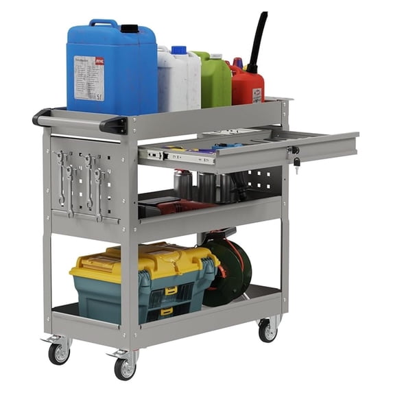 3 Tier Rolling Tool Cart on Wheels, Heavy-Duty Utility Cart Service ...