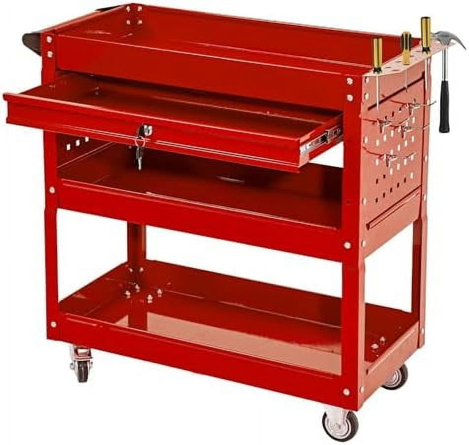 3-Tier Rolling Tool Chest with Wheels Tool Storage Organizer Cabinets ...