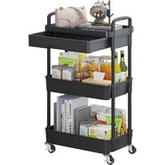 Staples Multipurpose Black Utility Cart with Rolling Handle, Heavy-Duty ...