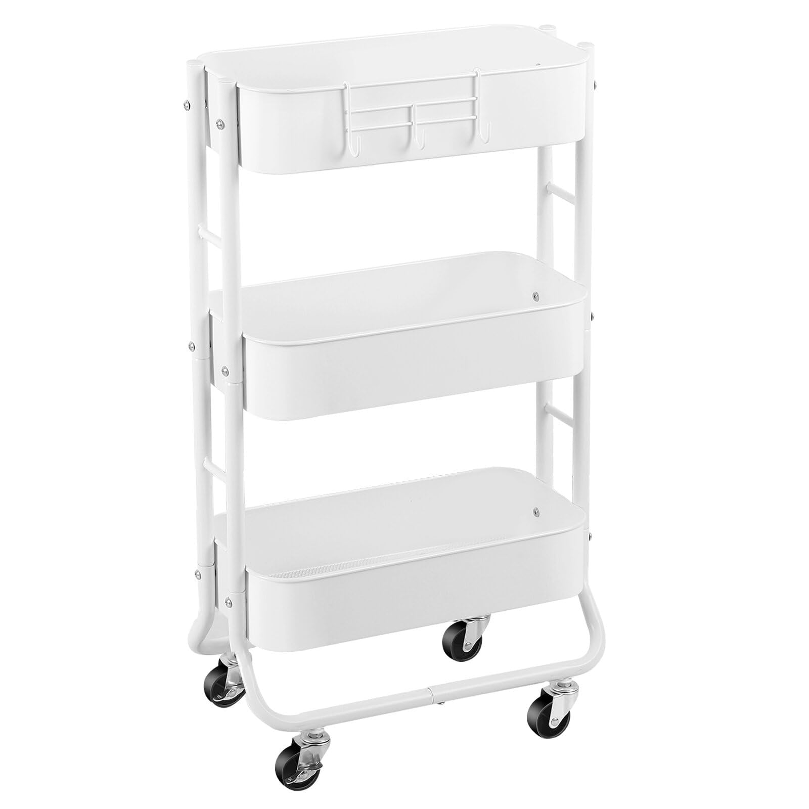 3-Tier Rolling Utility Cart with Caster Wheels,Easy Assembly, for ...