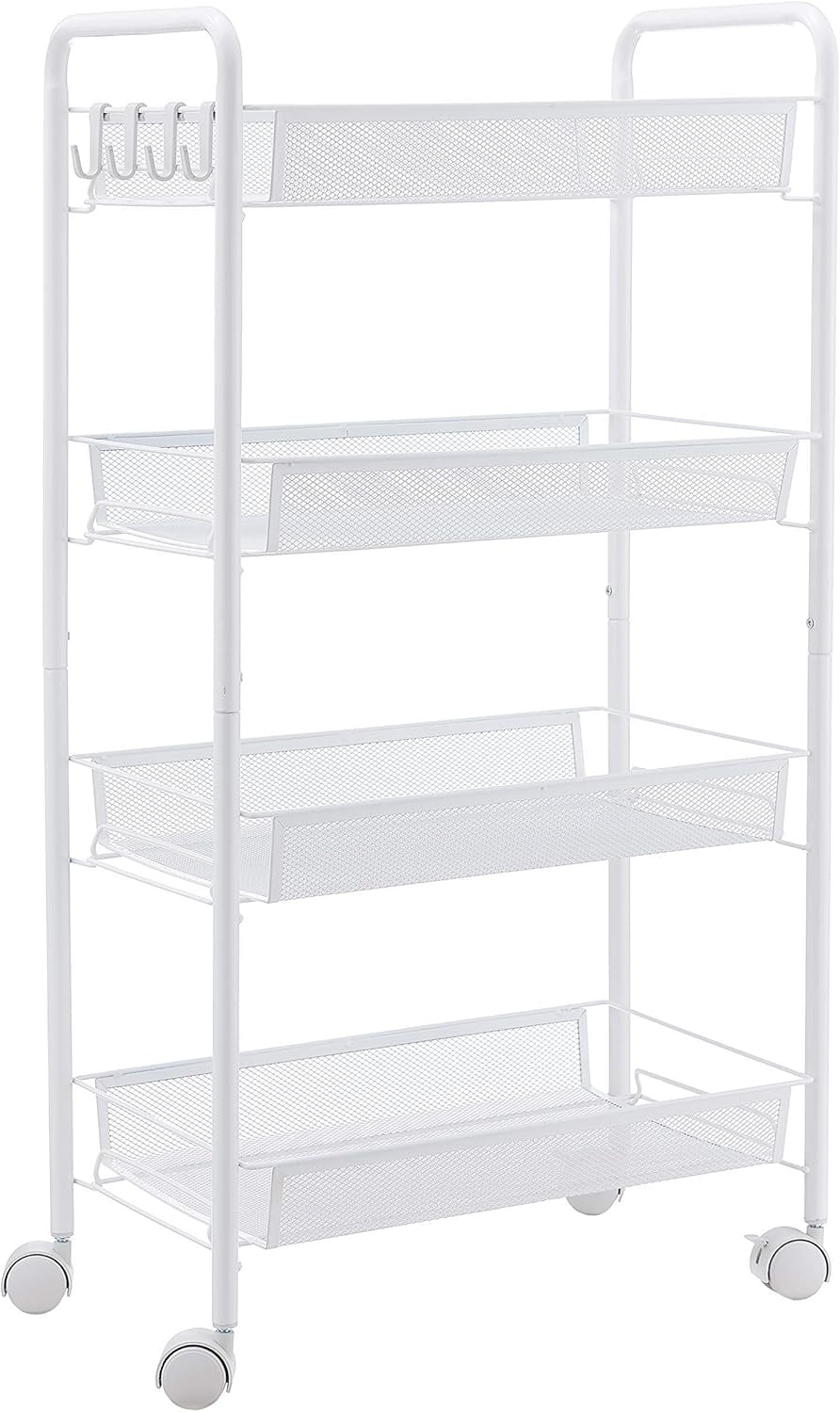 3-Tier Rolling Utility Storage Rack Cart on Wheels, Trolley Craft cart ...