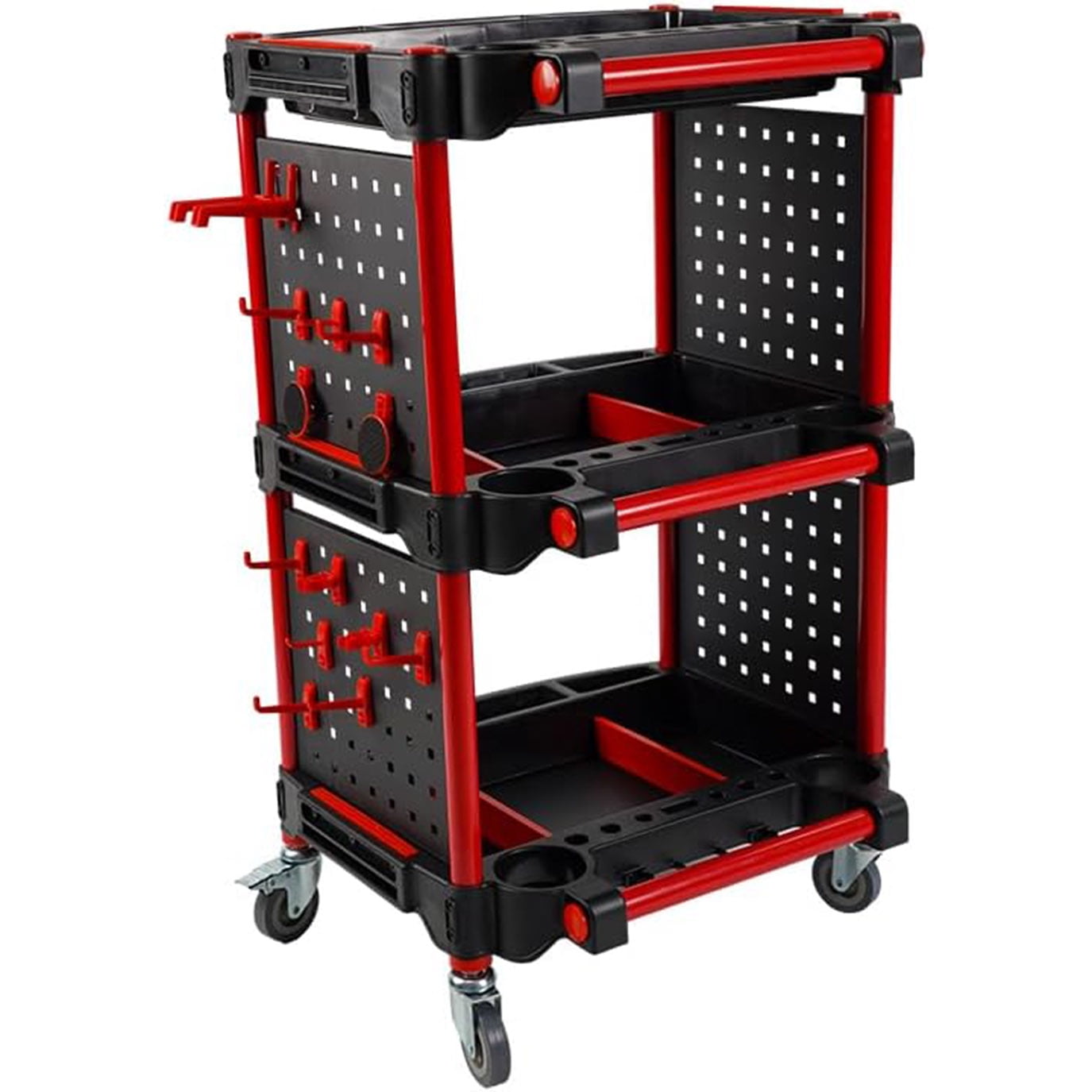 3 Tier Rolling Utility Tool Cart, 36" Workshop Service Cart 297 lbs ...
