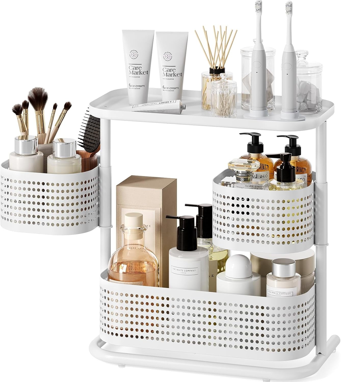 3-Tier Rotating Bathroom Organizer, Countertop Vanity Tray, Spice Rack ...