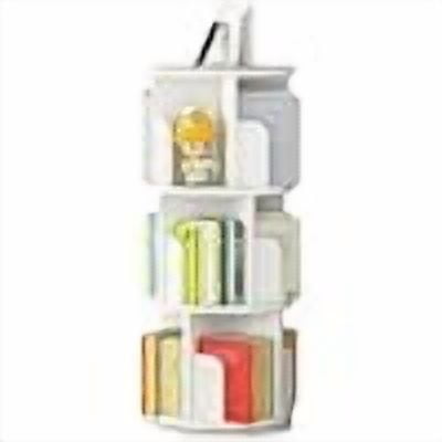 3-Tier Rotating Bookshelf, 360° Freestanding Space-Saving Bookcase ...