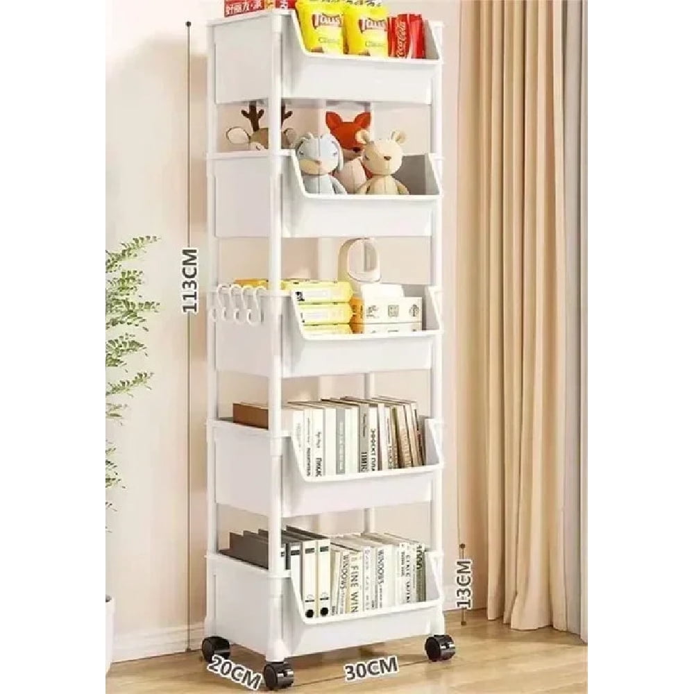 [3-Tier Rotating Storage Cart] Versatile Rolling Storage Cart with ...