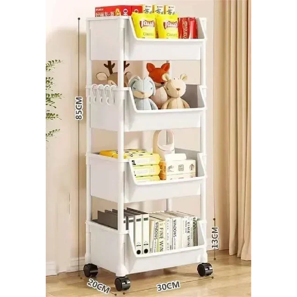[3-Tier Rotating Storage Cart] Versatile Rolling Storage Cart with ...