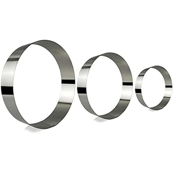 3 Tier Round Multilayer Anniversary Birthday Cake Baking Pans,Stainless ...