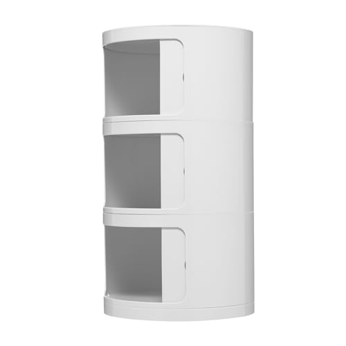 3 Tier Rounded Cabinet,Compact and Lightweight Nightstand,Round End ...