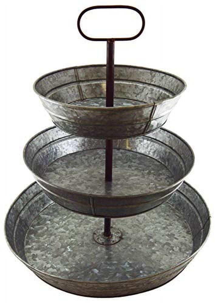 3 Tier Rustic Steel Serving Tray - Walmart.com