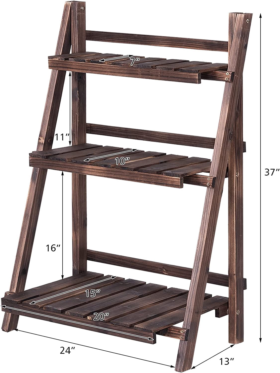 3 Tier S Wooden Plant Stand, Indoor Flower Pot Holder Display Rack ...