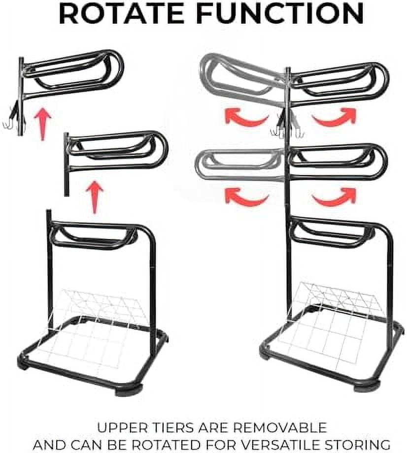 3 Tier Saddle Rack - Heavy Duty Saddle Stand, Removable & Rotating ...