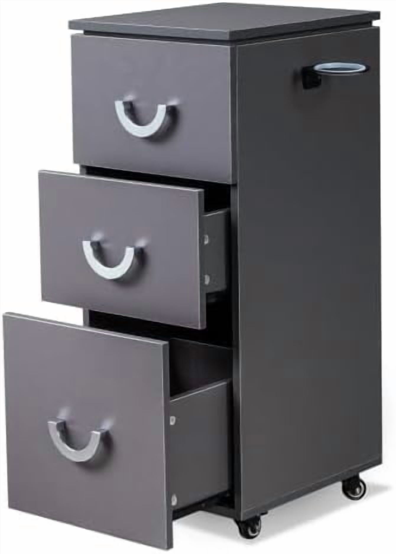 3-Tier Salon Rolling Cart, Mobile Hair Styling Station with Heat ...