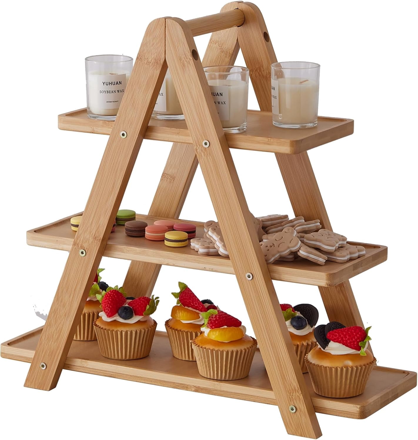 3 Tier Serving Tray, Cupcake Stand,Party Serving Decorative Tray Decor ...