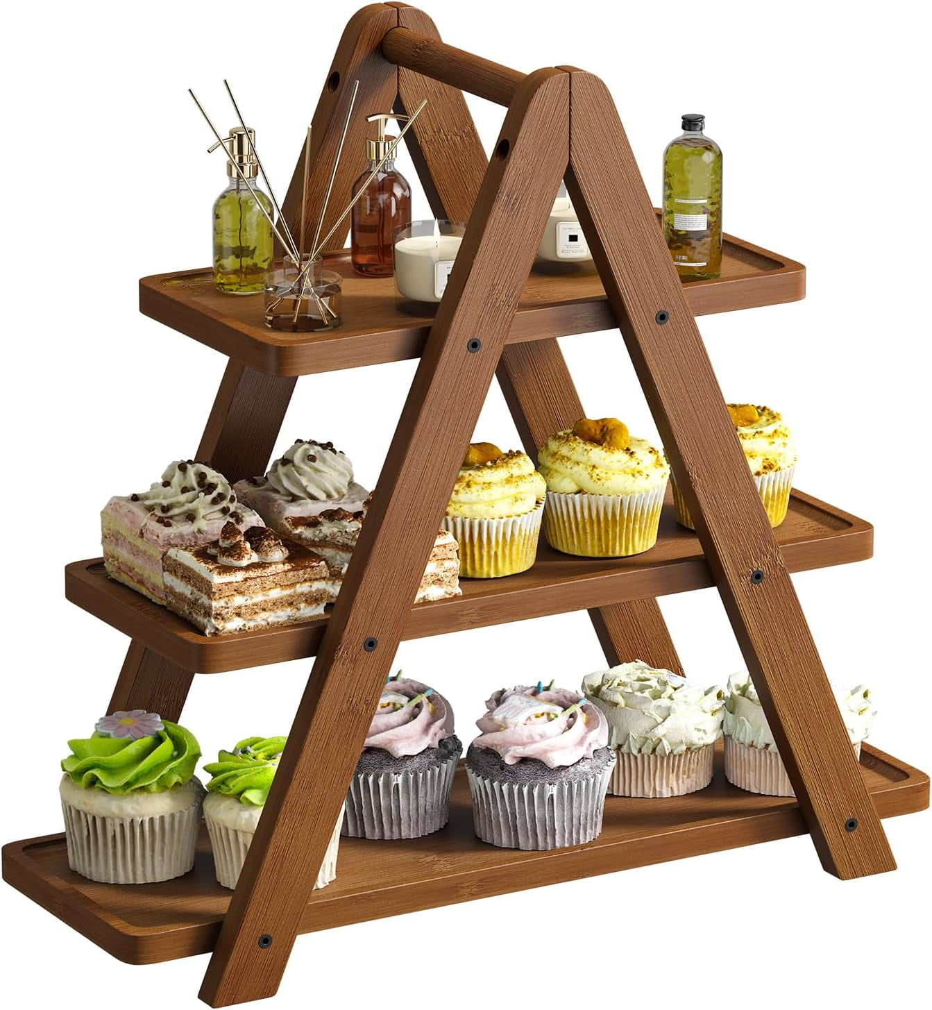 3 Tier Serving Tray Cupcake Stand and Towers Serving Tray for Party ...