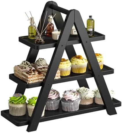 3 Tier Serving Tray Cupcake Stand and Towers Serving Tray for Party ...