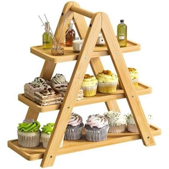 3 Tier Serving Tray Cupcake Stand and Towers Serving Tray for Party ...