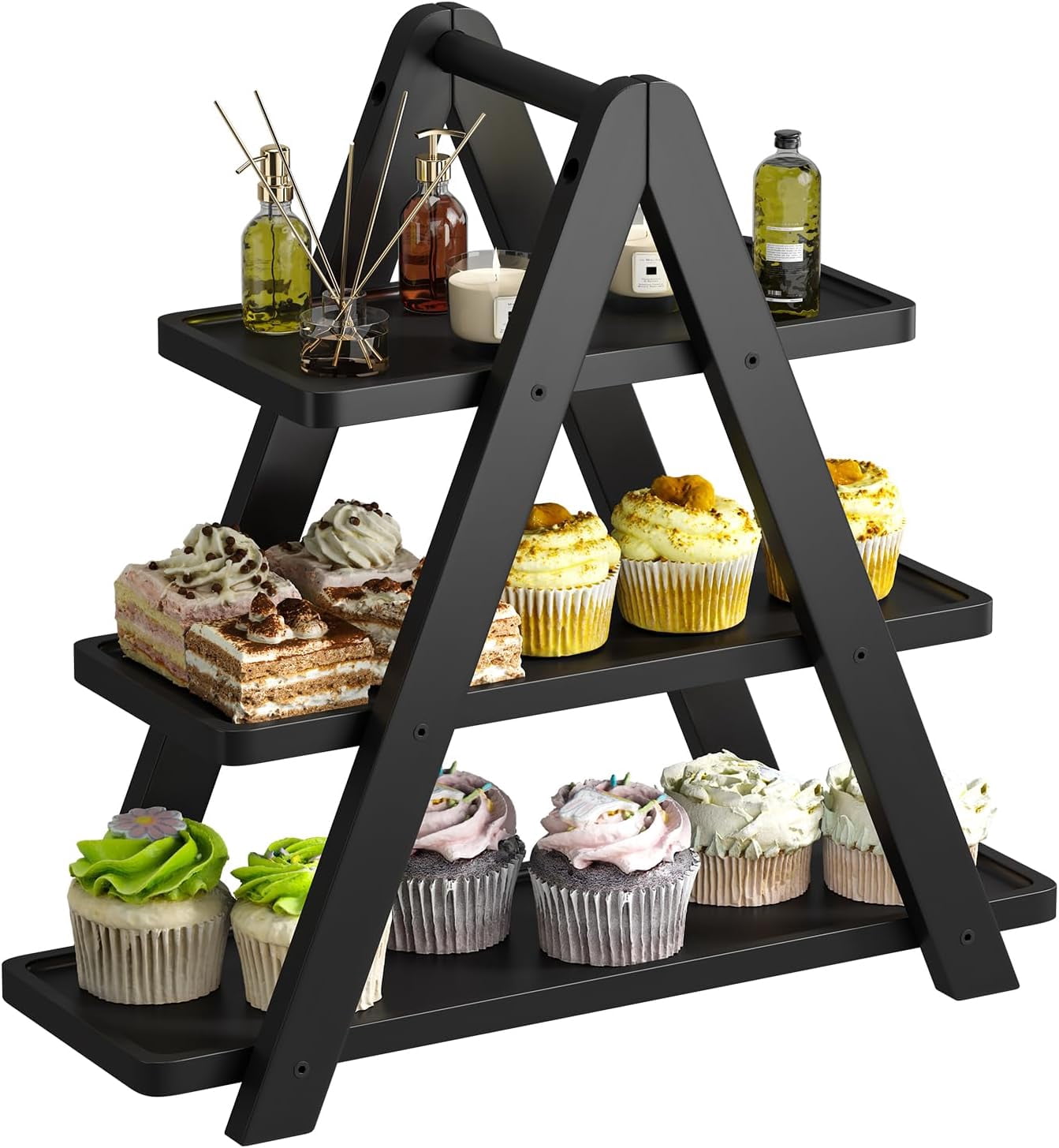 3 Tier Serving Tray Cupcake Stand and Towers Serving Tray for Party ...