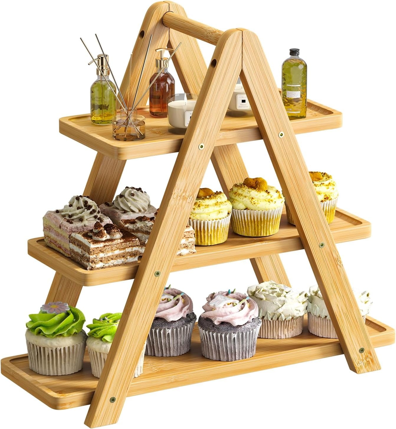 3 Tier Serving Tray Cupcake Stand and Towers Serving Tray for Party ...
