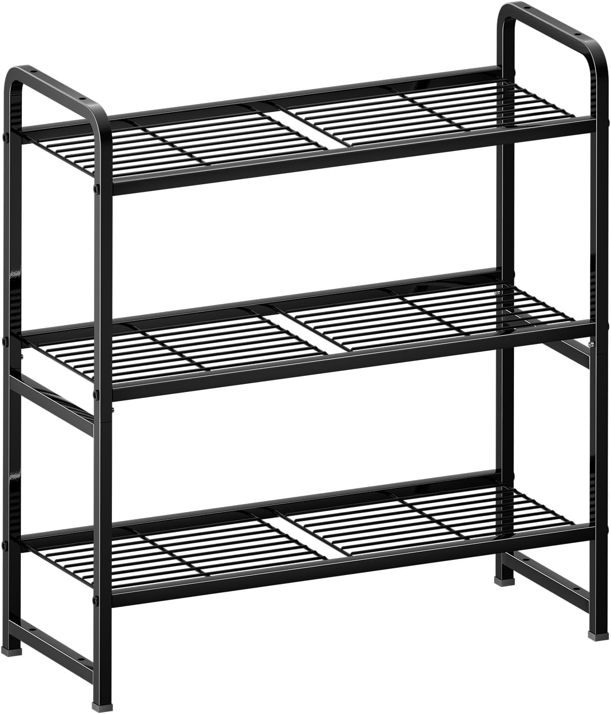 3 Tier Shelving Unit, Heavy Duty Metal Wire Shelf 30 Inch Wide Storage ...