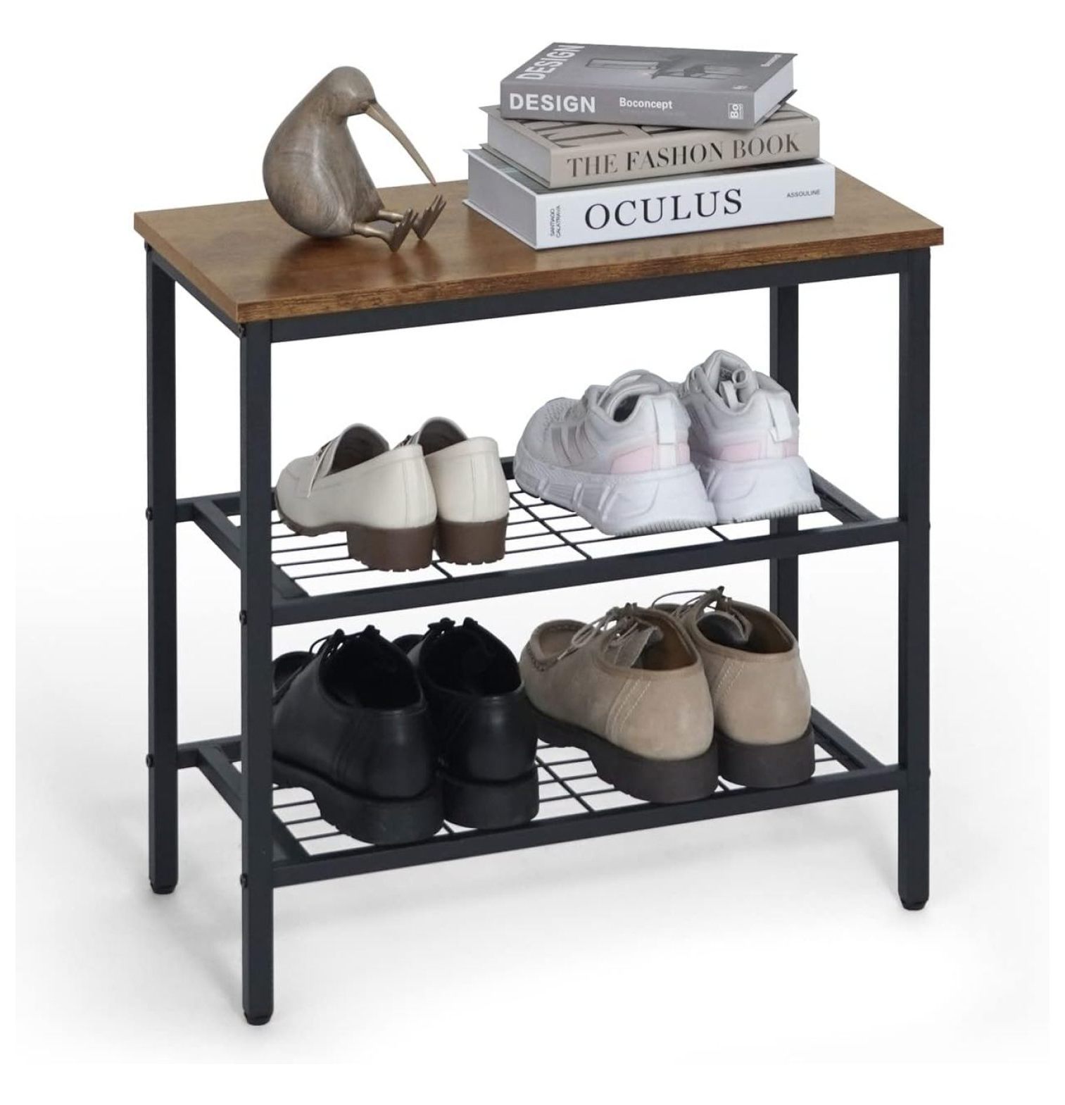 3-Tier Shoe Rack for Entryway, Mudroom Shoe , Small Shoe Rack, Metal ...