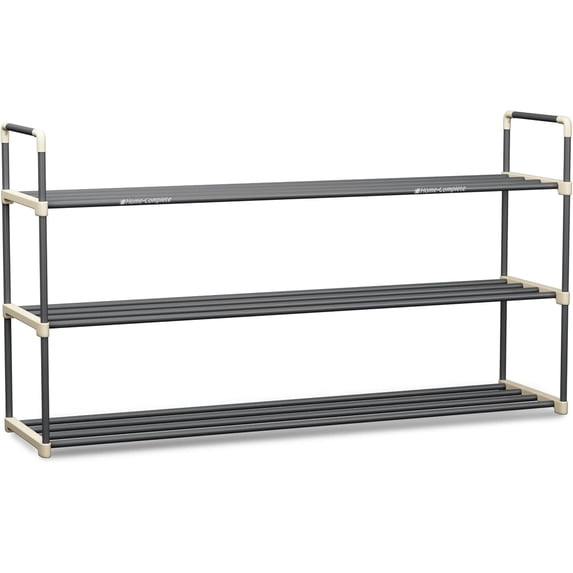 3-Tier Shoe Rack Organizer Storage Bench - Holds 18 Pairs - Organize ...